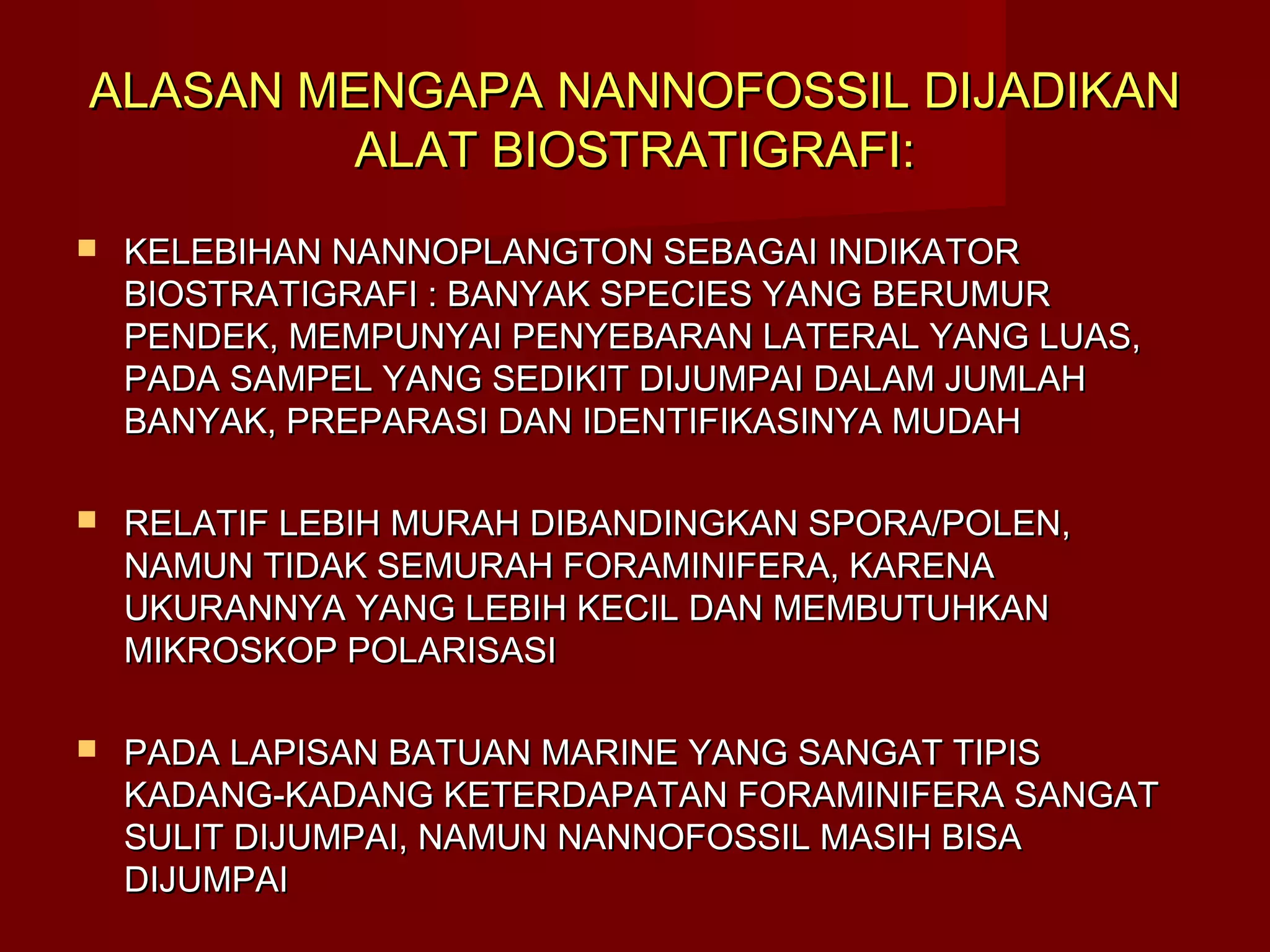 Biostratigrafi nanofosil | PPT