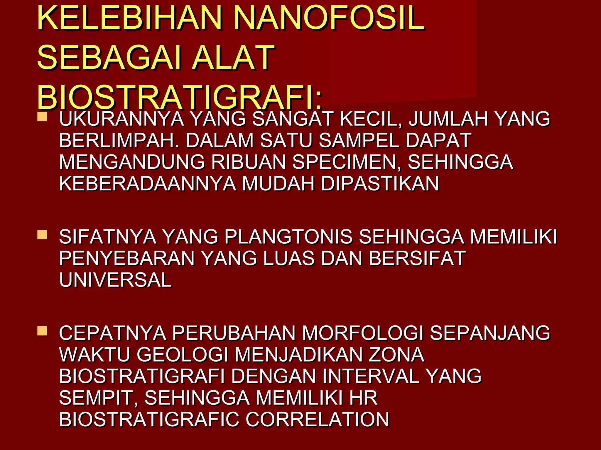 Biostratigrafi nanofosil | PPT