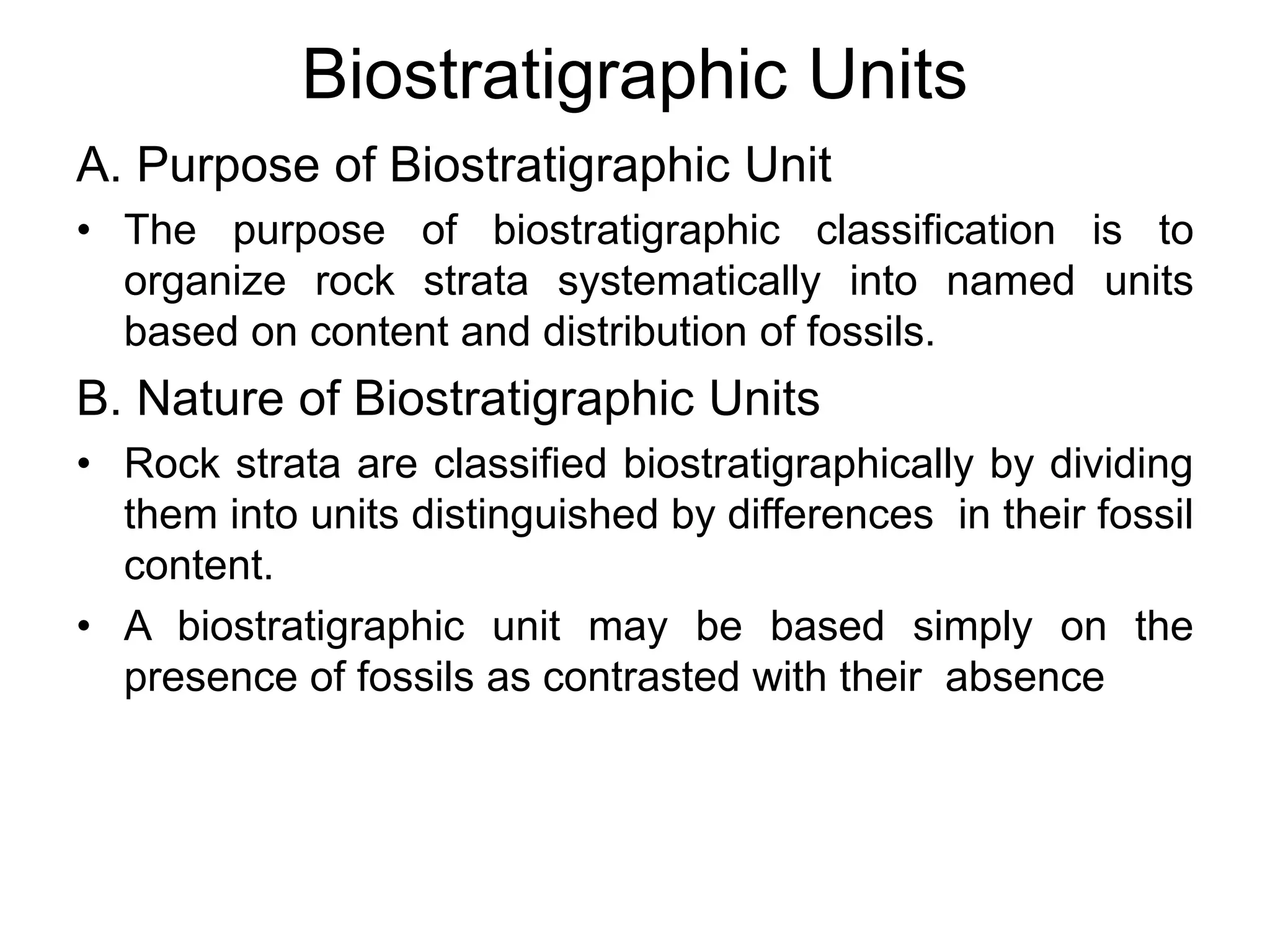 Biostratigraphic units Geology By Misson Choudhury | PPT