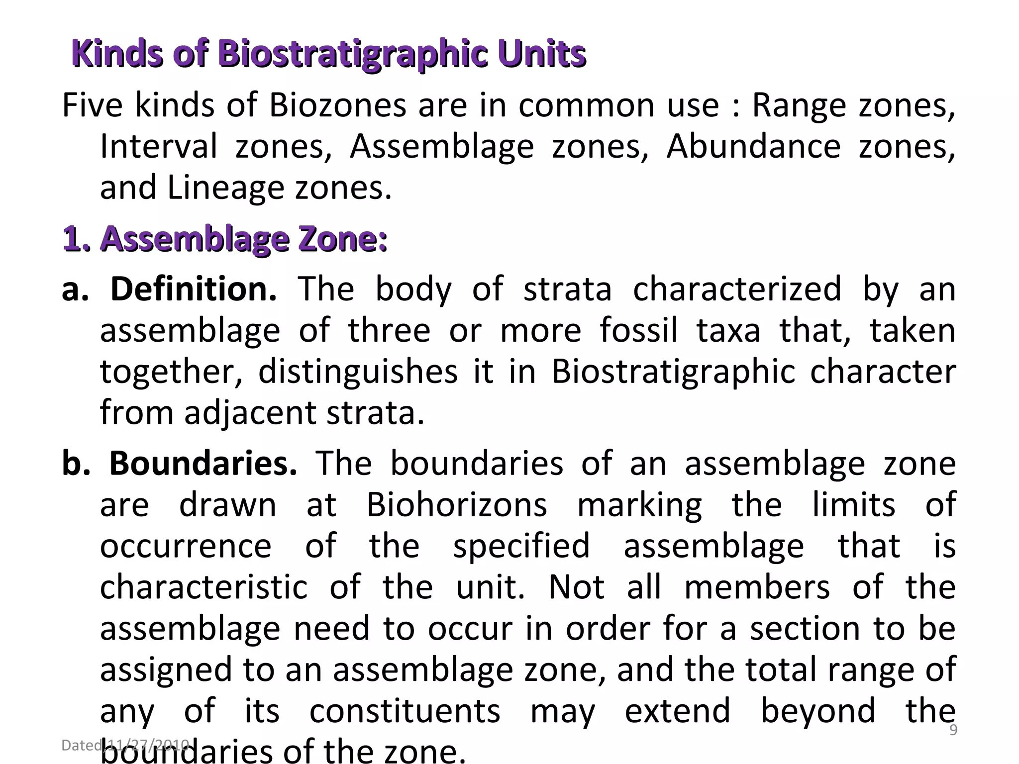Biostratigraphy | PPT