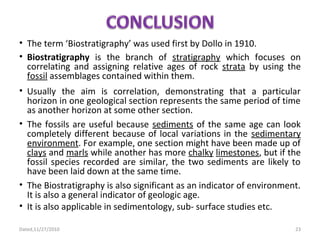 Biostratigraphy | PPT