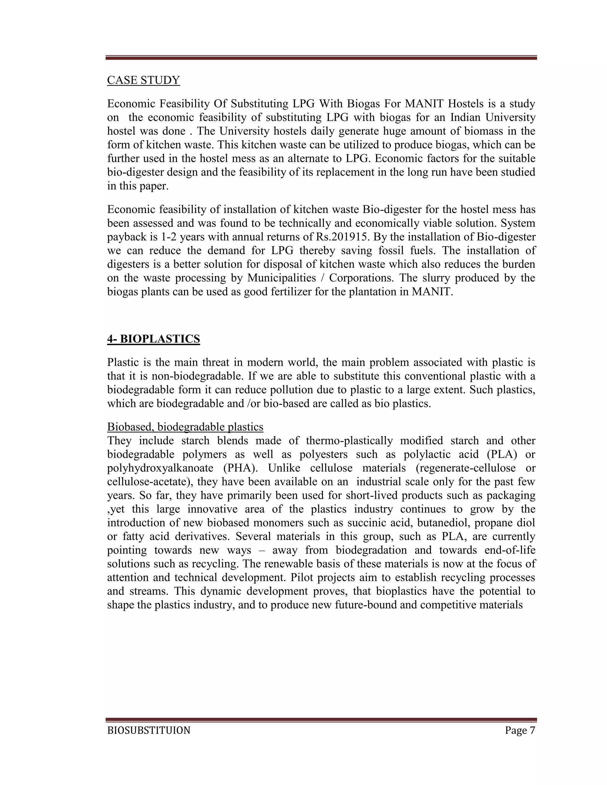 Bio-substitution | PDF