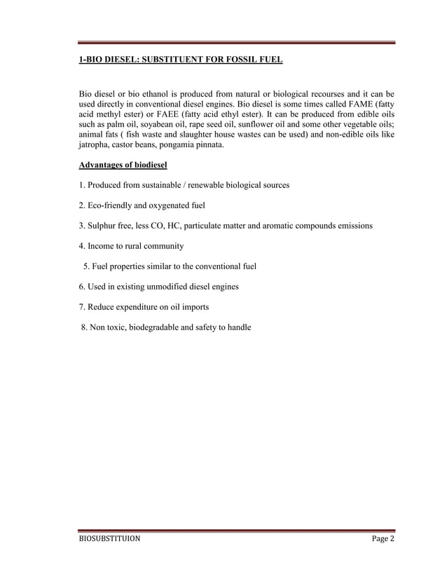 Bio Substitution Pdf