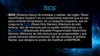 Bios, UEFI y Legacy | PPTX