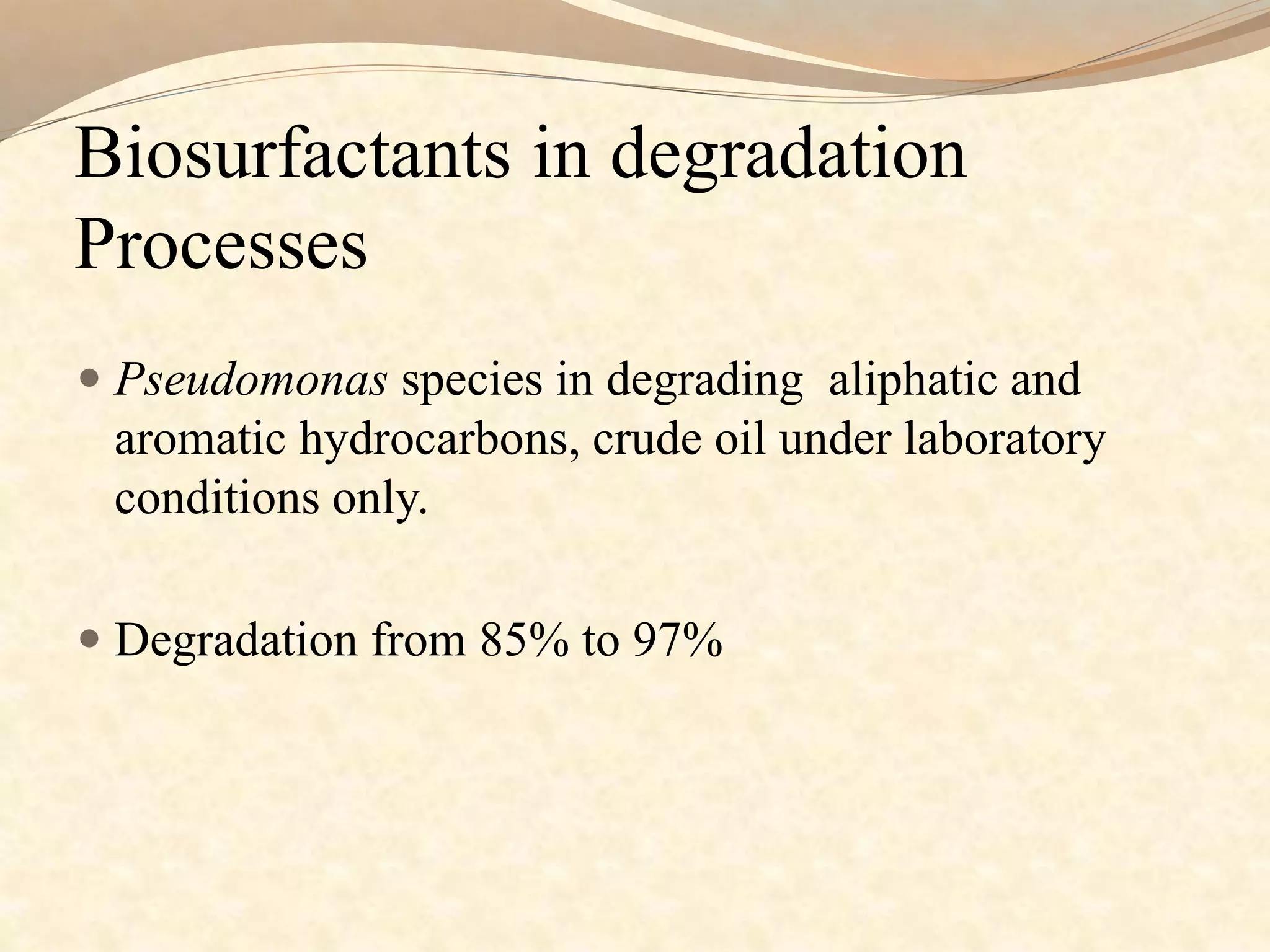 Biosurfactants production and applications. | PPTX