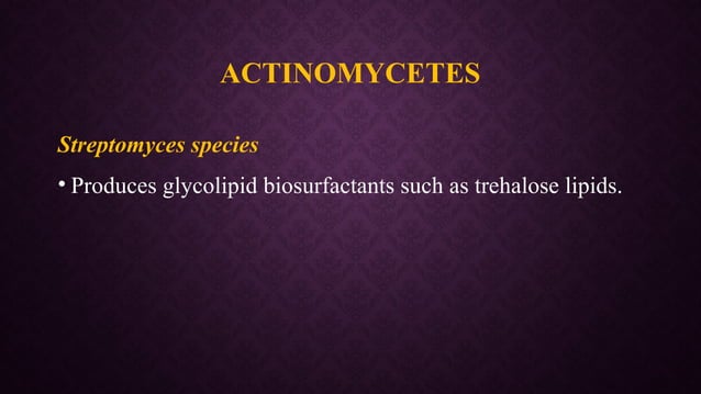 Biosurfactants Production by Microorganisms. | PPTX | Chemistry | Science