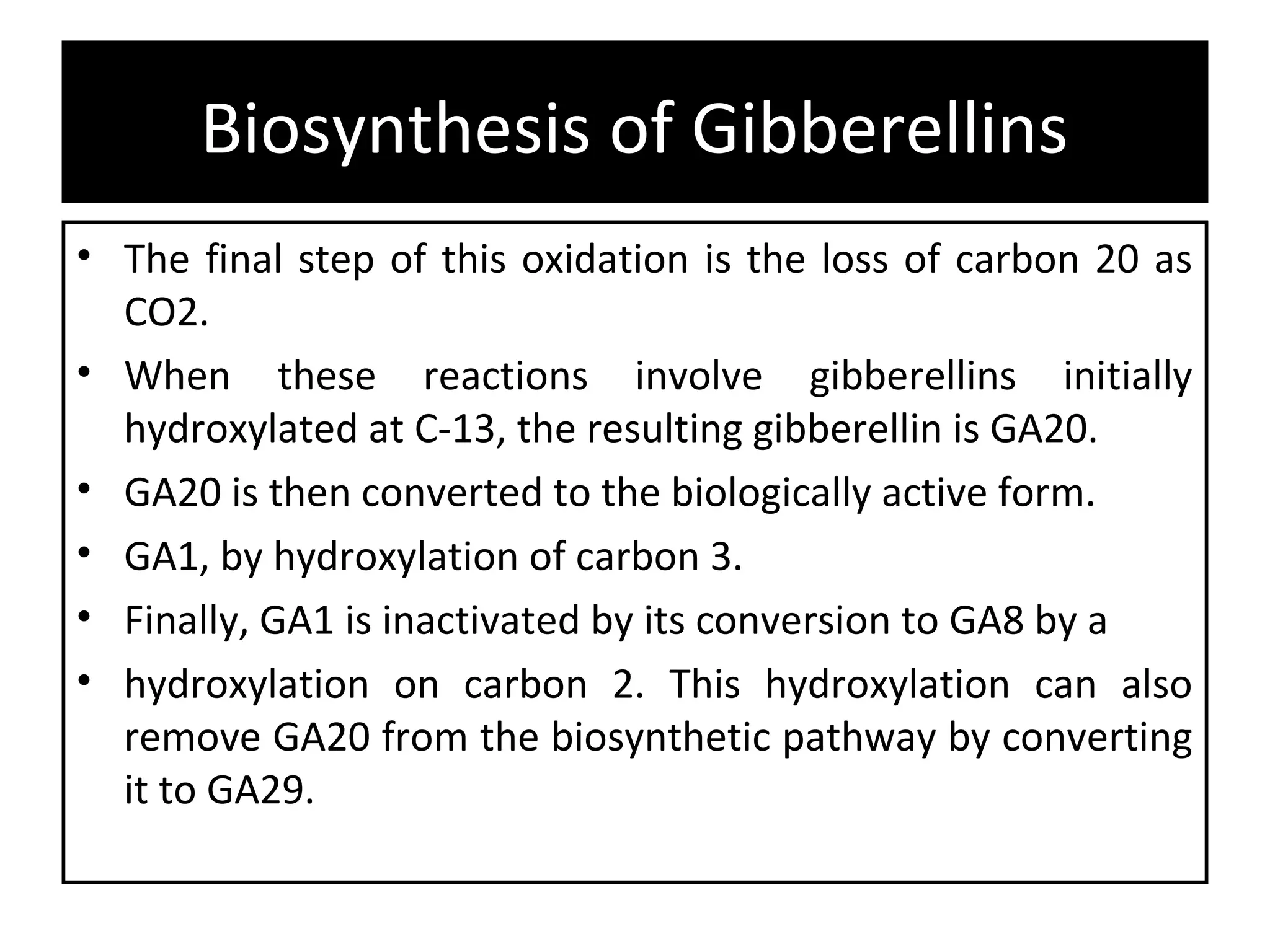 Biosymthesis of Plant Hormones | PPT