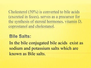 Biosynthesis of Bile Acid | PPTX