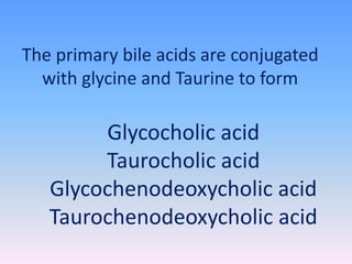 Biosynthesis of Bile Acid | PPTX