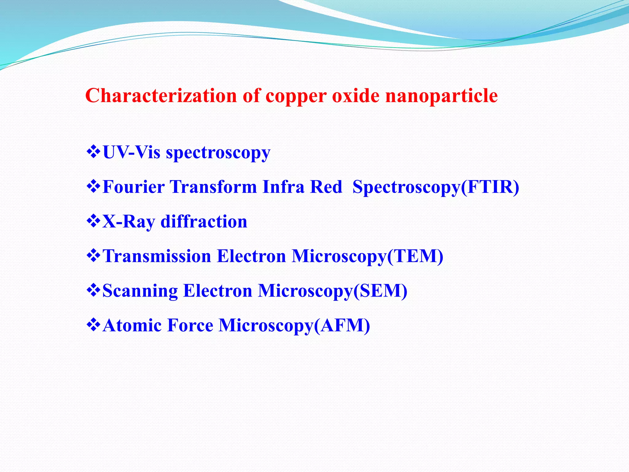 Biosynthesis and characterisation of metal oxide nanoparticle from pomegranate | PPT
