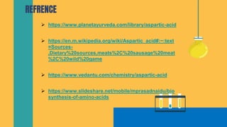 Biosynthesis of aspartate | PPTX