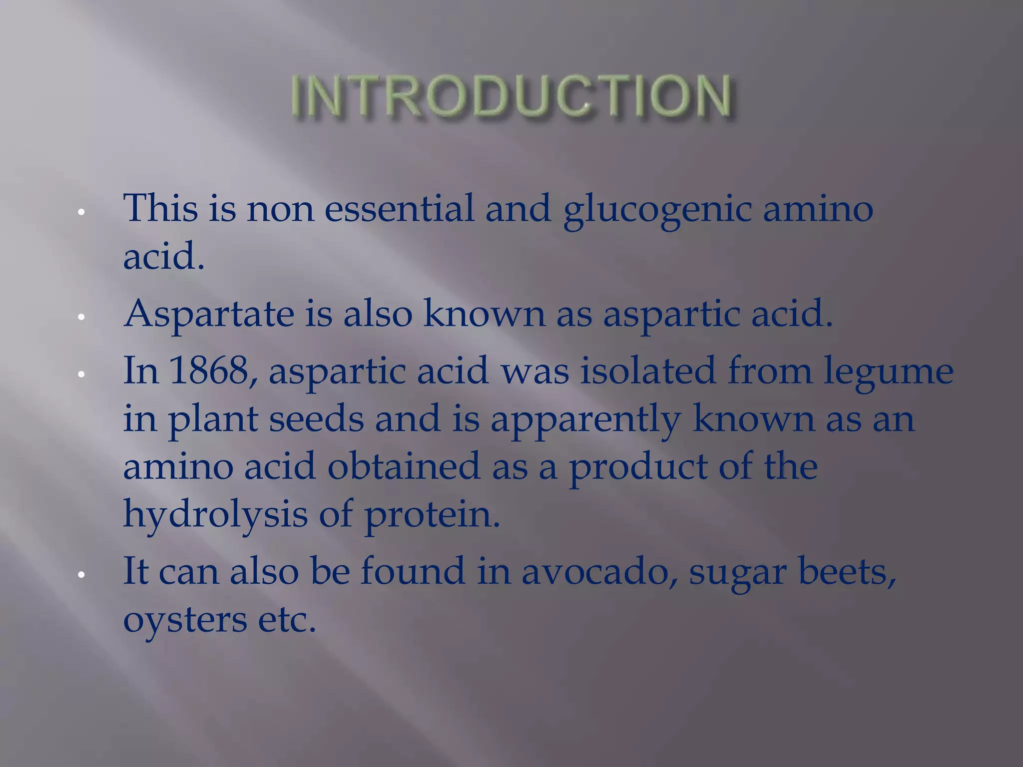 ASPARTATE AMINO ACID | PPTX
