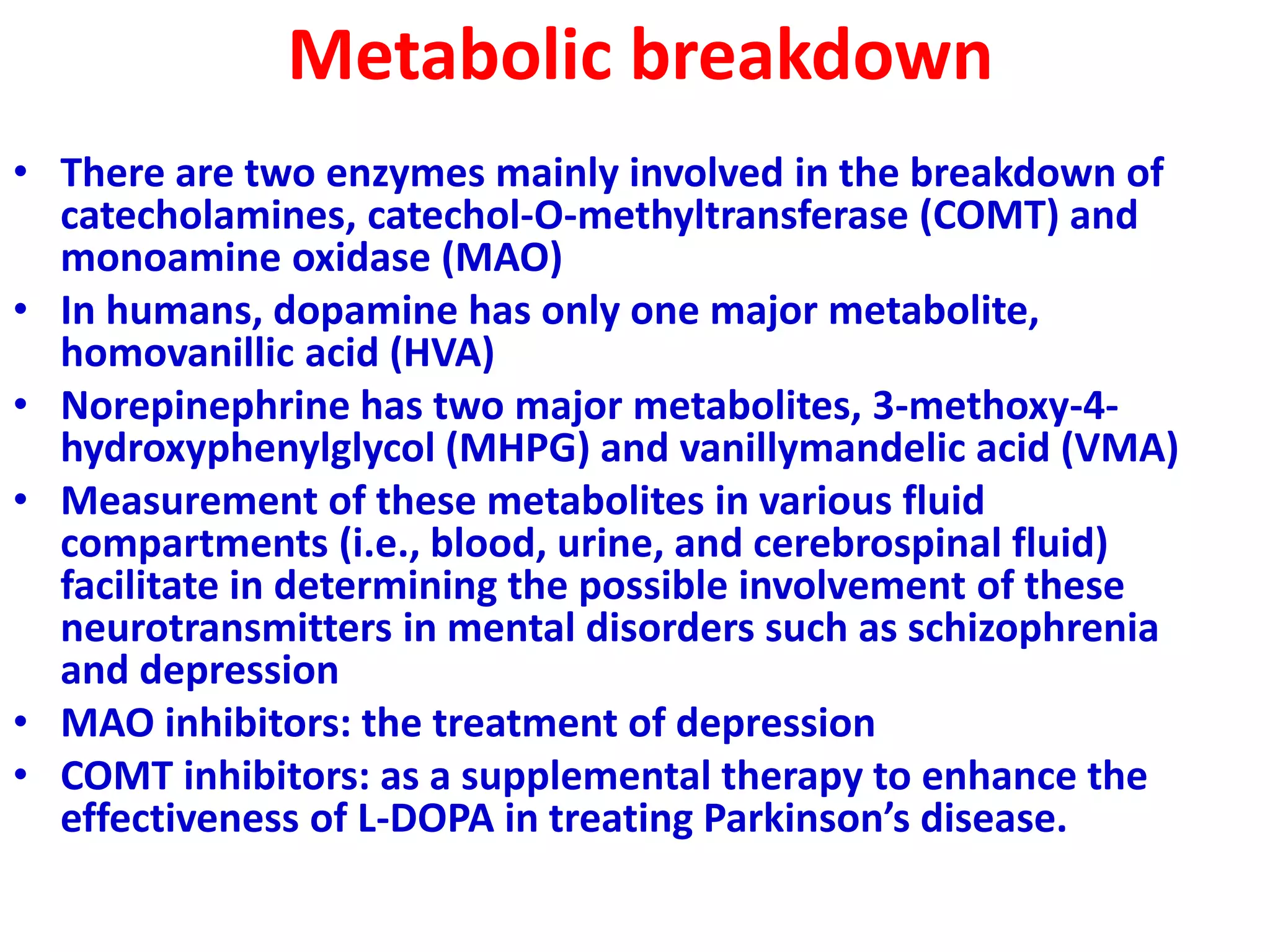 Biosynthesis of catecholamines | PPTX