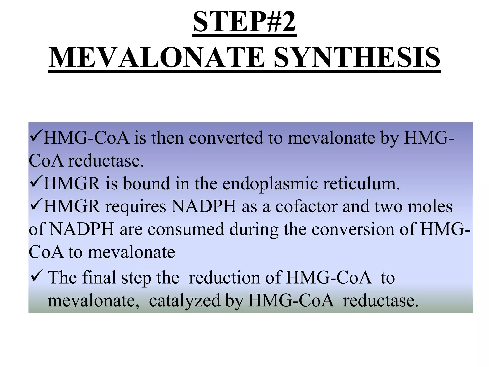 BIOSYNTHESIS OF CHOLESTEROL | PPTX