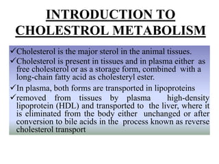 BIOSYNTHESIS OF CHOLESTEROL | PPTX