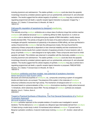 Biosynthesis of enediyne antitumor antibiotics | DOC
