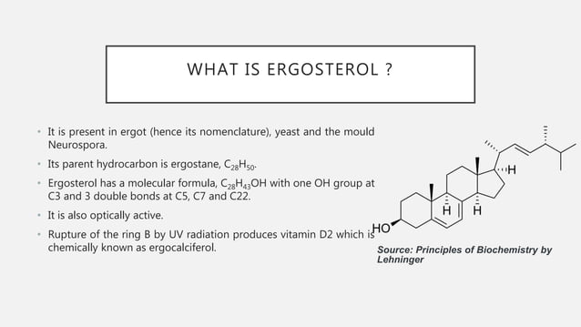 Biosynthesis of ergosterol | PPTX