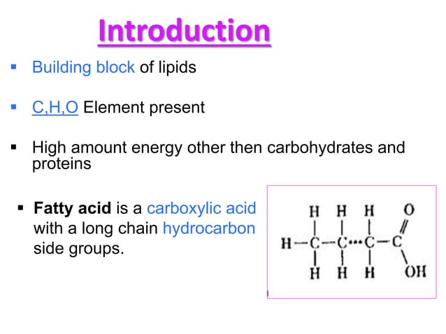 Biosynthesis of fatty acid | PPTX | Chemistry | Science