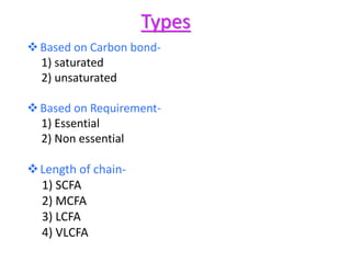Biosynthesis of fatty acid | PPTX