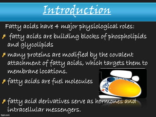 Biosynthesis of fatty acids | PDF
