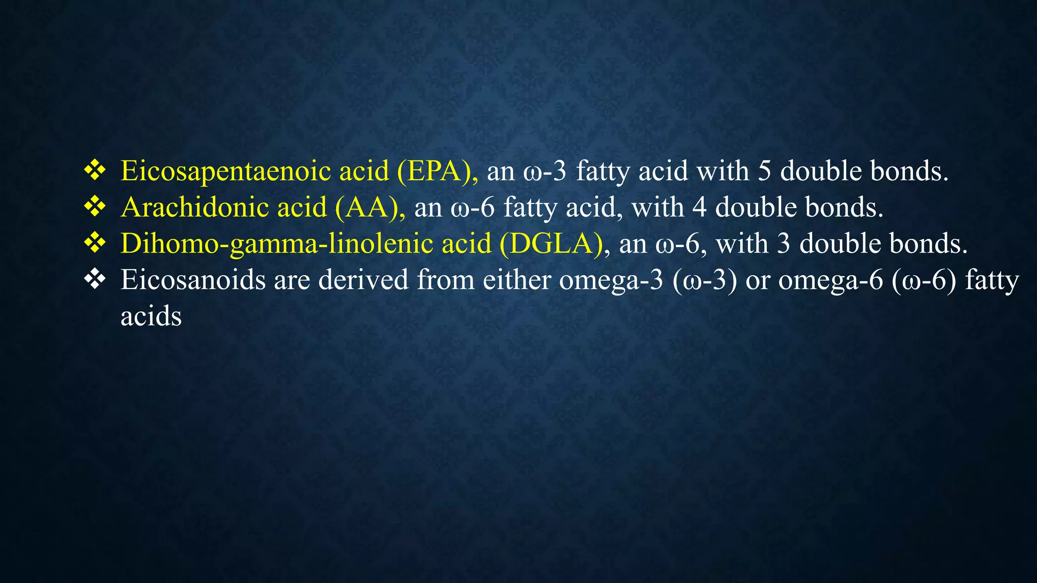 Biosynthesis of fatty acids & eicosanoids | PPTX