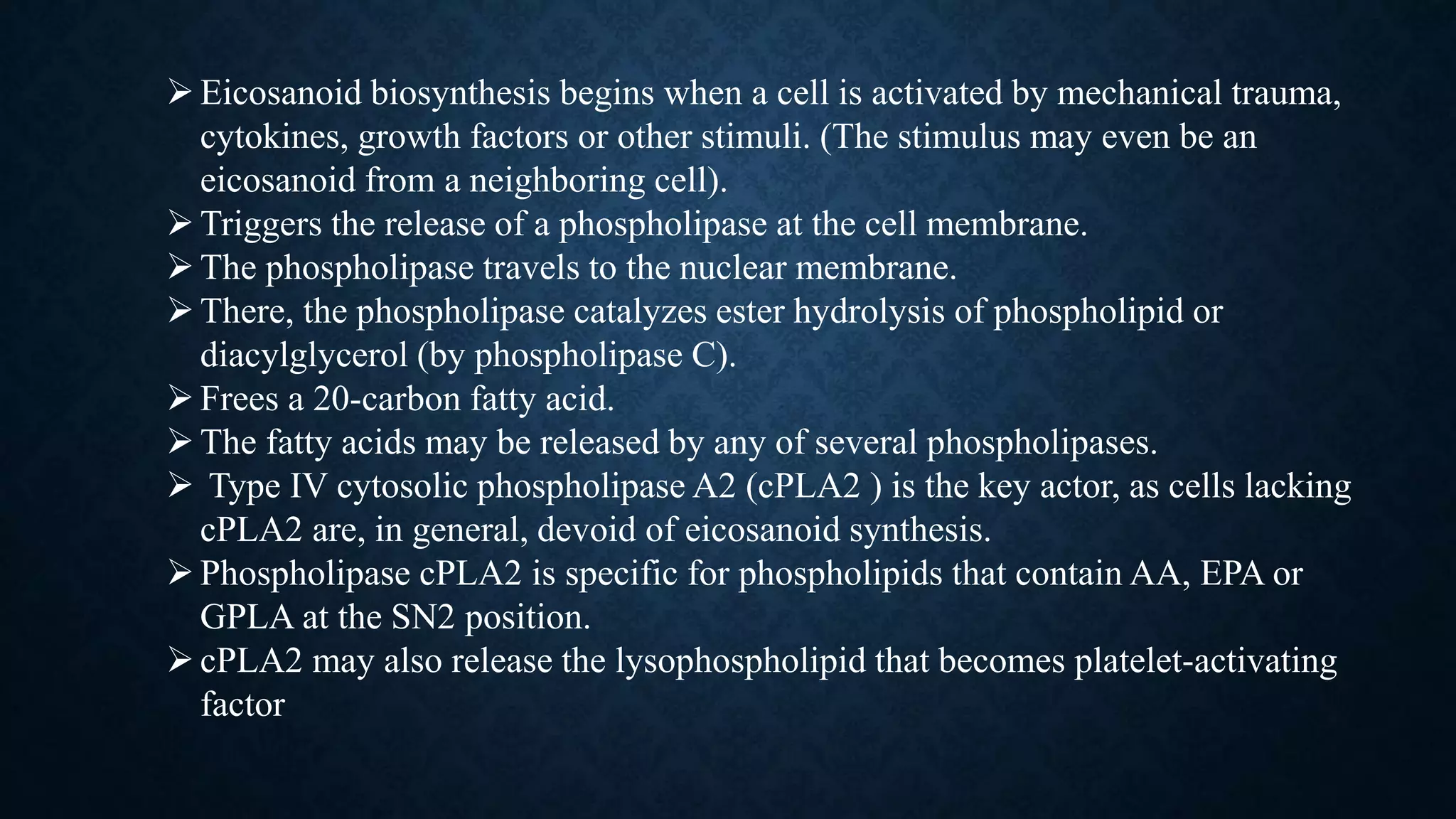 Biosynthesis of fatty acids & eicosanoids | PPTX
