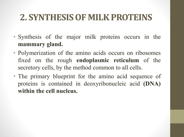 Biosynthesis of milk proteins.pptx | Biological Sciences | Science