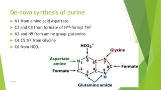 Biosynthesis of purine | PPTX