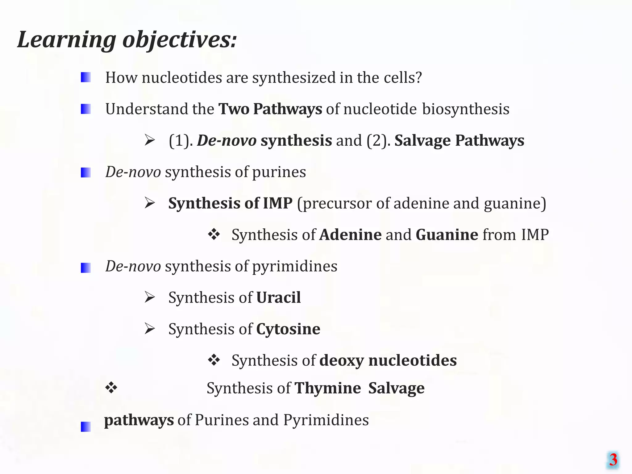 Biosynthesis of purines and pyrimidines | PPTX