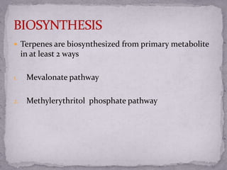Biosynthesis of terpenes | PPTX