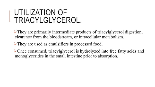 Biosynthesis of triacylglycerol | PPTX | Chemistry | Science