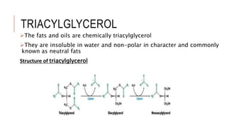 Biosynthesis of triacylglycerol | PPTX