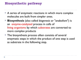 Biosynthetic pathways for secondary metabolites | PPT