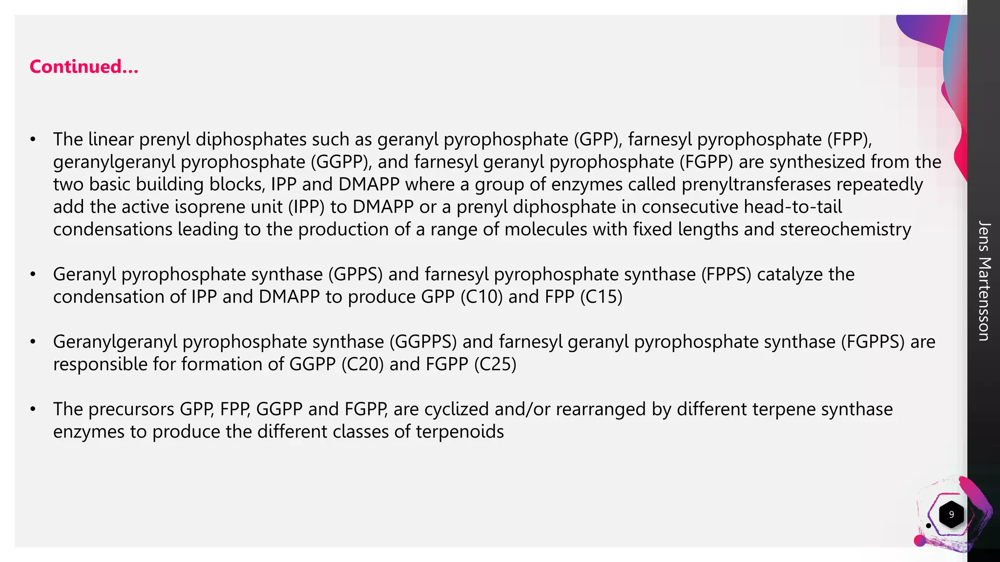 Biosynthetic Pathway for Terpenoids and Coumarins.pptx | Chemistry | Science