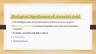 Biosynthetic pathway of ascorbic acid in higher plants....slides | PPT