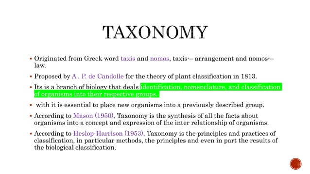 Biosystematics. | PPTX
