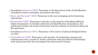Biosystematics. | PPTX