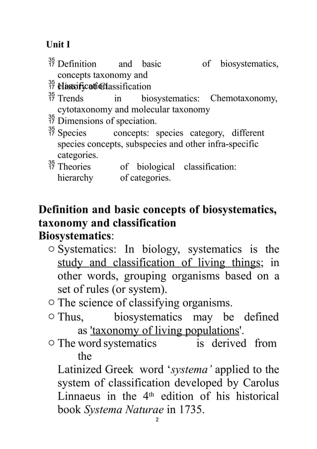 Biosystematics and Taxonomy , classification notes.pptx | Biological ...