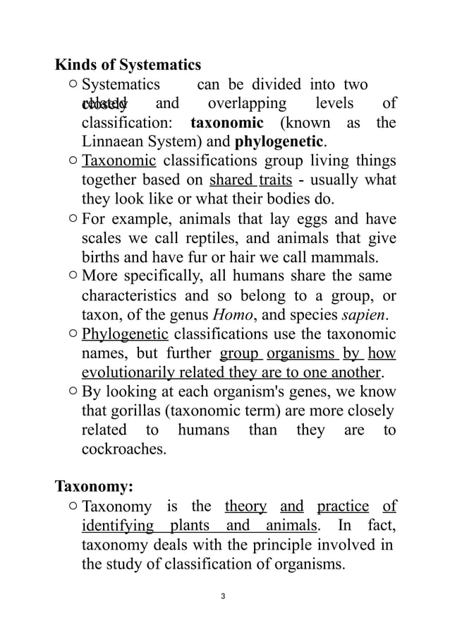 Biosystematics and Taxonomy , classification notes.pptx | Biological ...