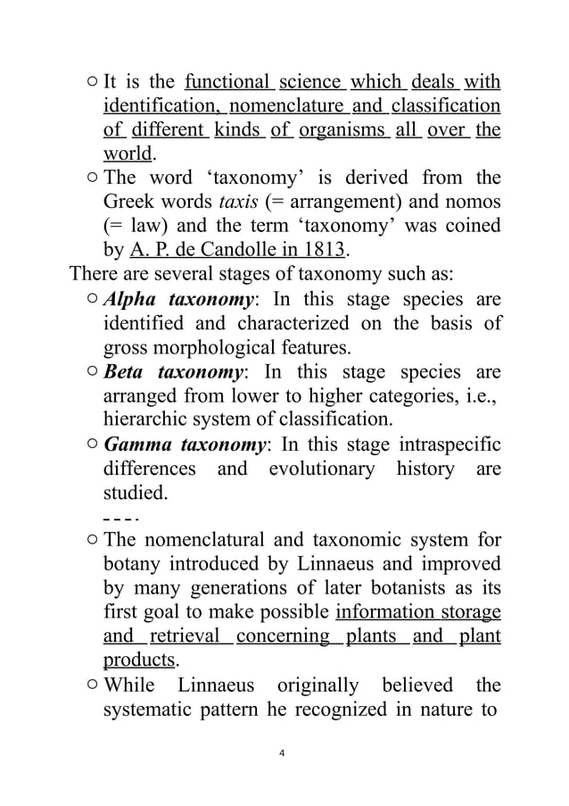 Biosystematics and Taxonomy , classification notes.pptx | Biological ...