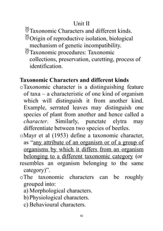 Biosystematics and Taxonomy , classification notes.pptx