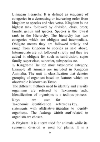 Biosystematics and Taxonomy , classification notes.pptx