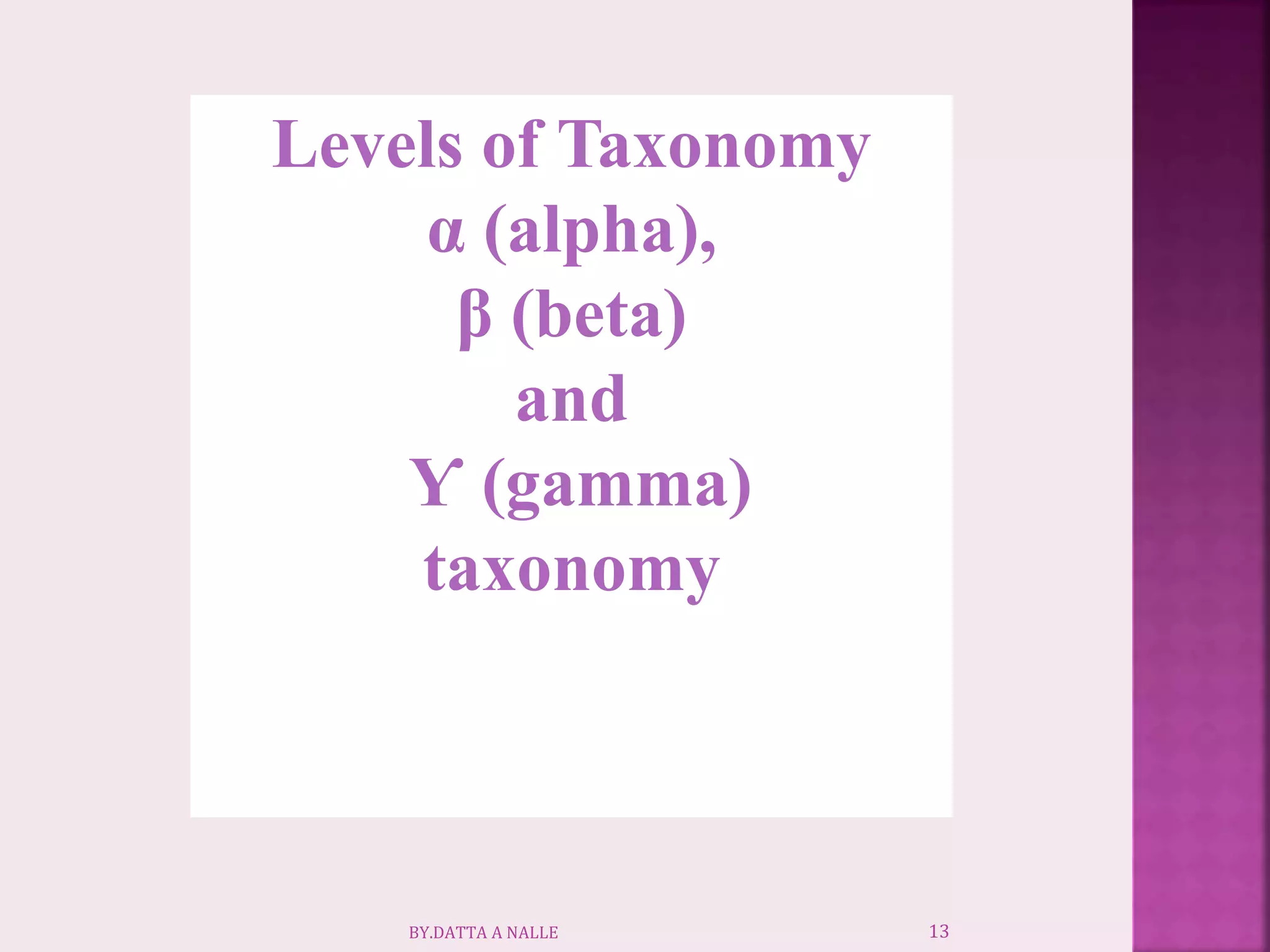 Biosystematics, and types of taxonomy | PPTX