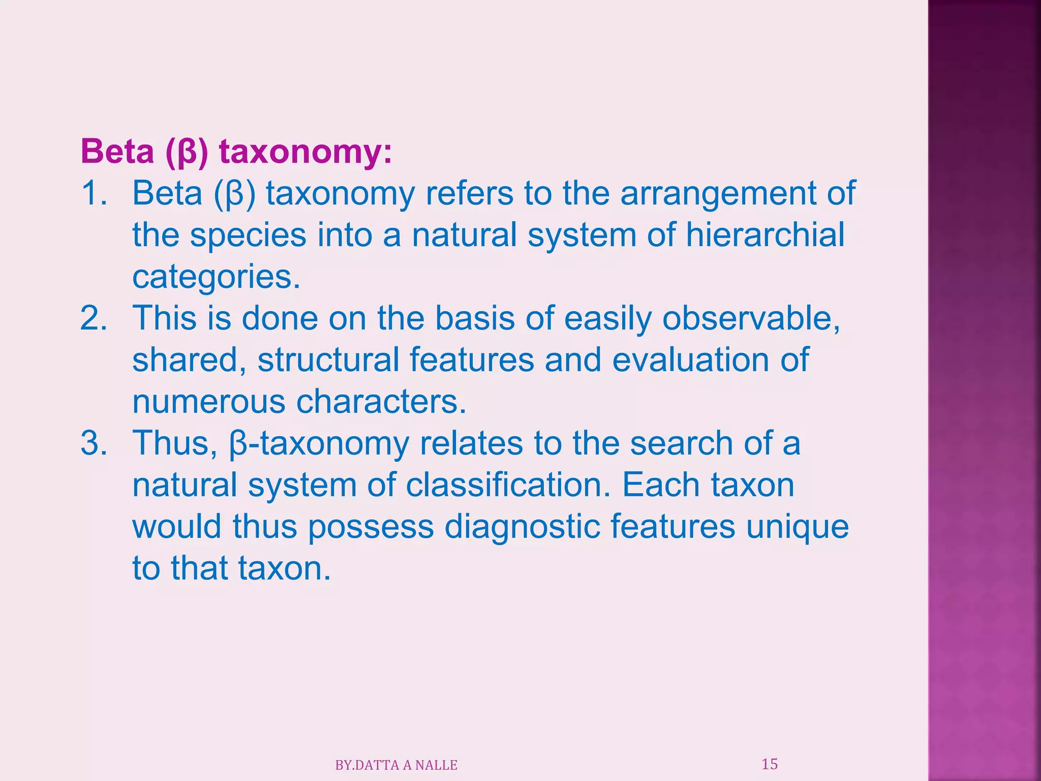 Biosystematics, and types of taxonomy | PPTX