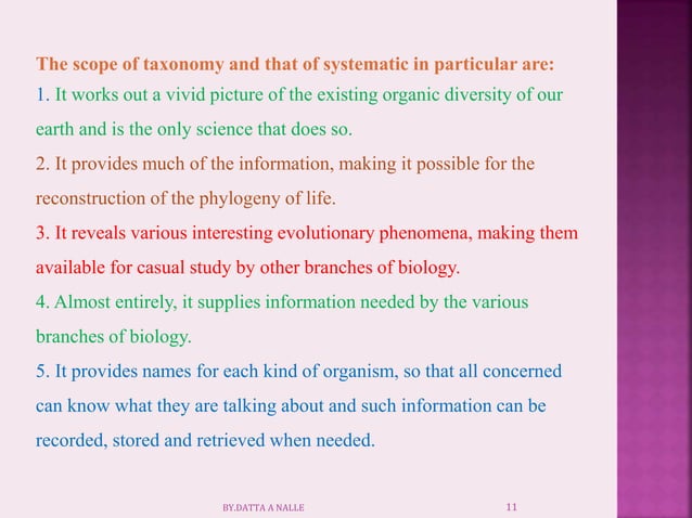Biosystematics, and types of taxonomy | PPTX | Biological Sciences | Science