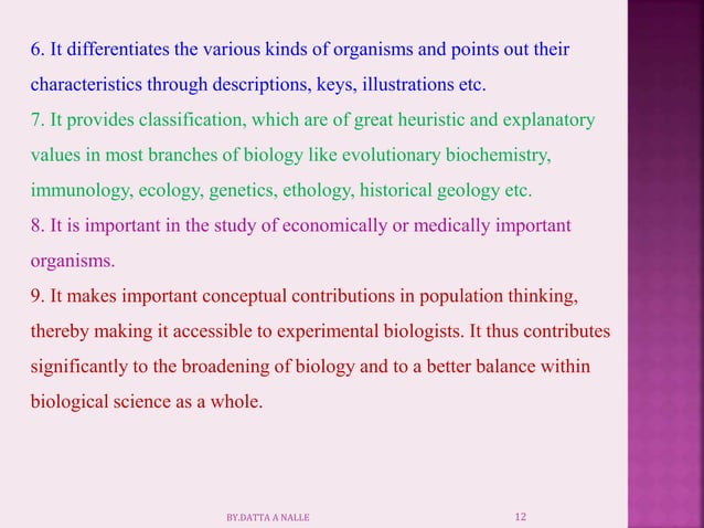 Biosystematics, and types of taxonomy | PPTX | Biological Sciences | Science
