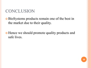 Biosystems products ppt | PPTX
