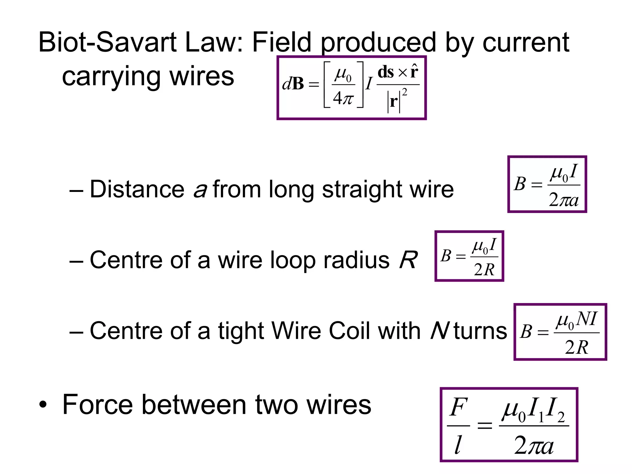 Biot-savart law | PDF