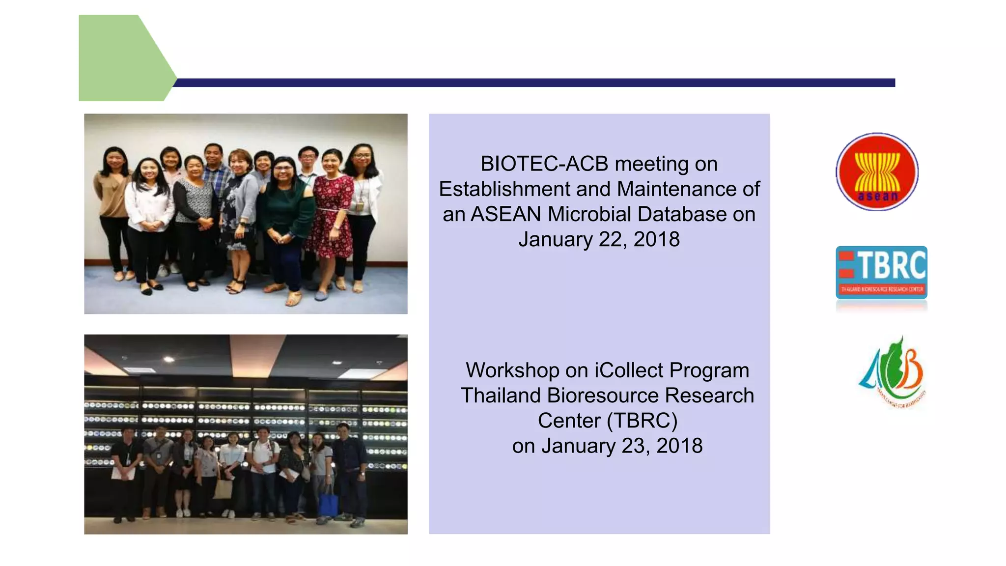 Thailand Bioresource Research Center (TBRC) | PPTX | Biotech and ...