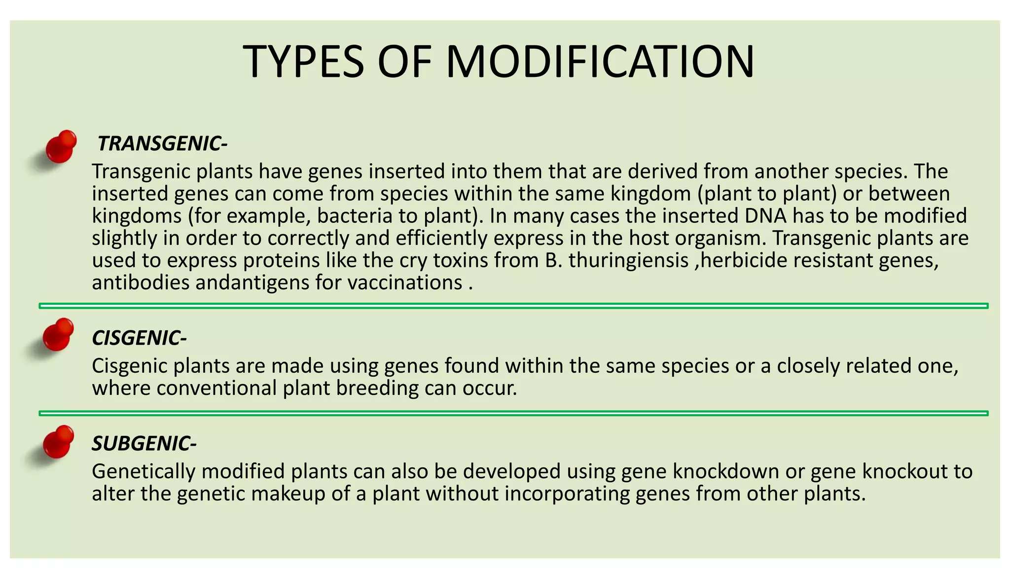 genetically modified crops | PPTX